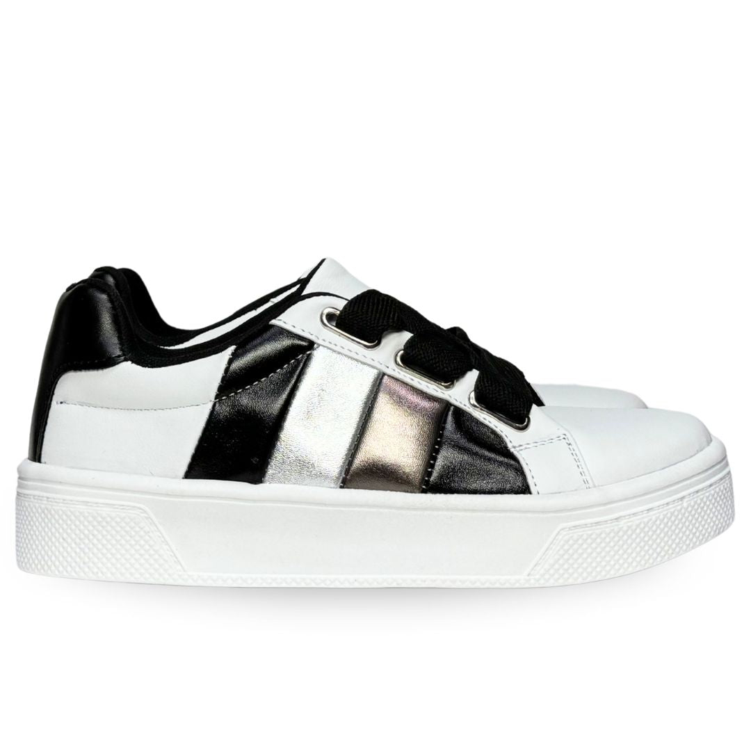 VALERIA Blanco con Negro (Suela Nueva Ultraligera) – vérité